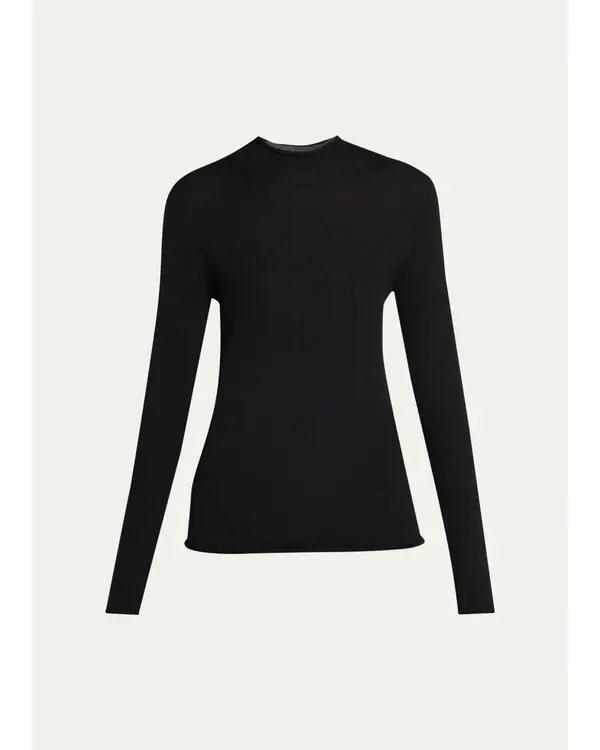THE ROW Phaed Cashmere Mock-neck Sweater