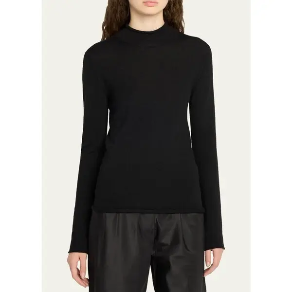 THE ROW Phaed Cashmere Mock-neck Sweater