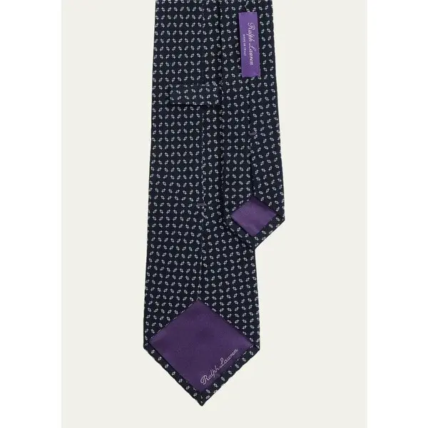 Ralph Lauren Purple Label Geometric-print Silk Tie