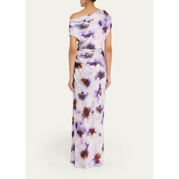 A.L.C. Poppy One-shoulder Satin Midi Dress