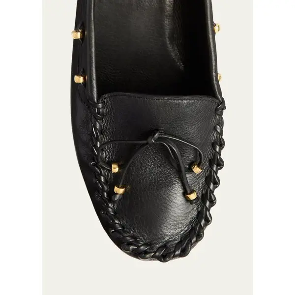 Khaite 45mm Milly Leather Moccasin Pumps