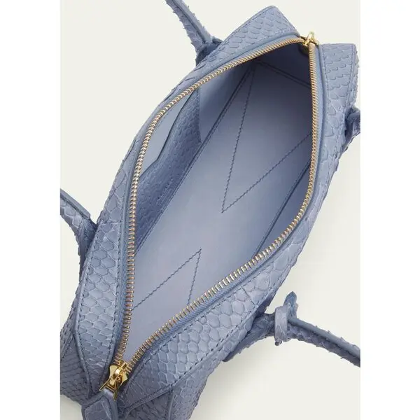 Alaïa Le Teckel Small Snakeskin Shoulder Bag - Blue