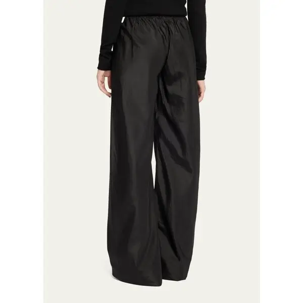 THE ROW Gala Silk Taffeta Wide-leg Pull-on Pants