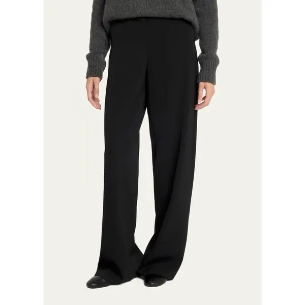 THE ROW Farah Wool-cashmere Wide-leg Pants