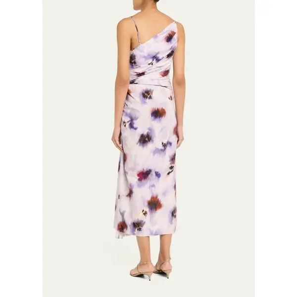 A.L.C. Juno Asymmetric Floral Midi Dress