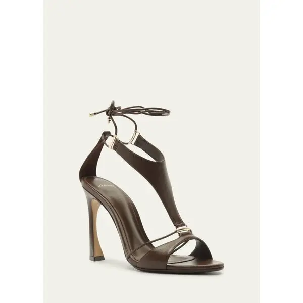 ALEXANDRE BIRMAN 100mm Mimi Leather Ankle-tie Sandals