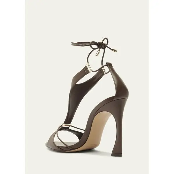 ALEXANDRE BIRMAN 100mm Mimi Leather Ankle-tie Sandals