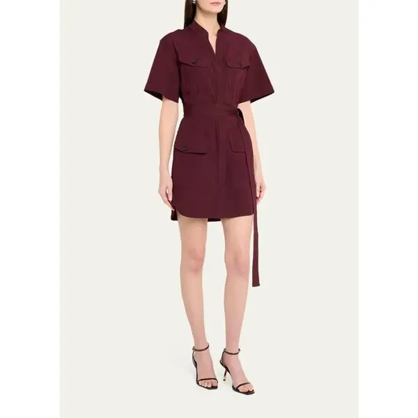 A.L.C. Quinn Short-sleeve Twill Shirtdress