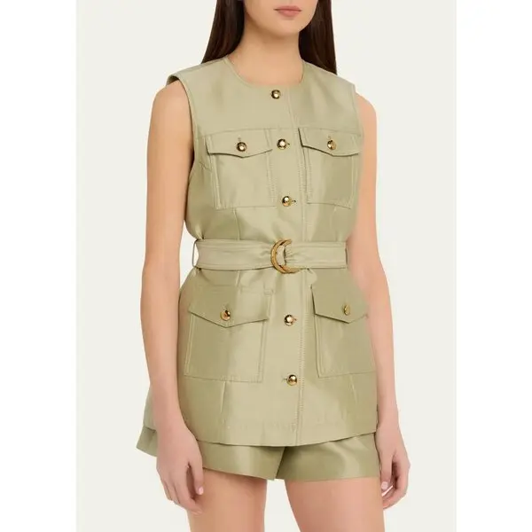 Zimmermann Luna Wool Silk Utility Vest