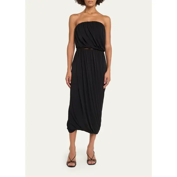 Cinq À Sept Calden Draped Strapless Top - Black