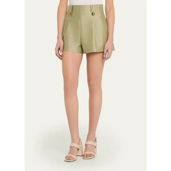 Zimmermann Luna Wool Silk Tailored Shorts