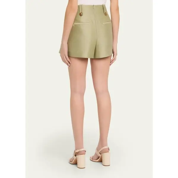 Zimmermann Luna Wool Silk Tailored Shorts