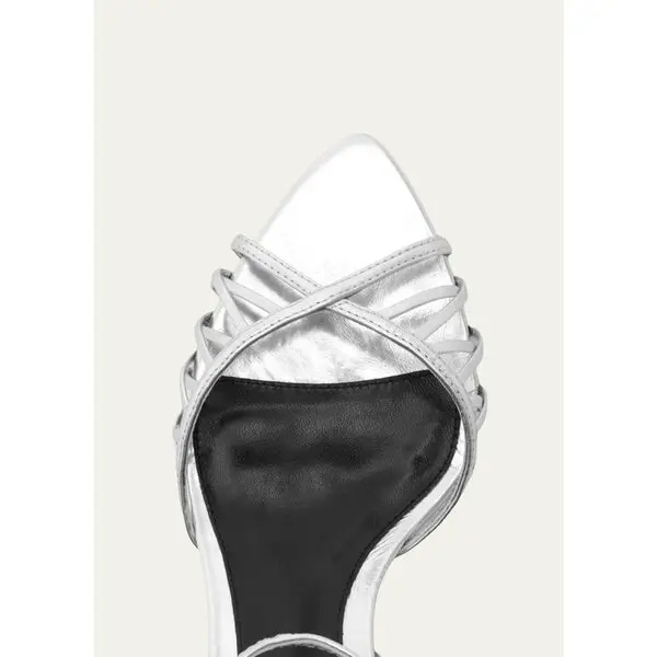 ALEXANDRE BIRMAN 50mm Solene Metallic Leather Sandals