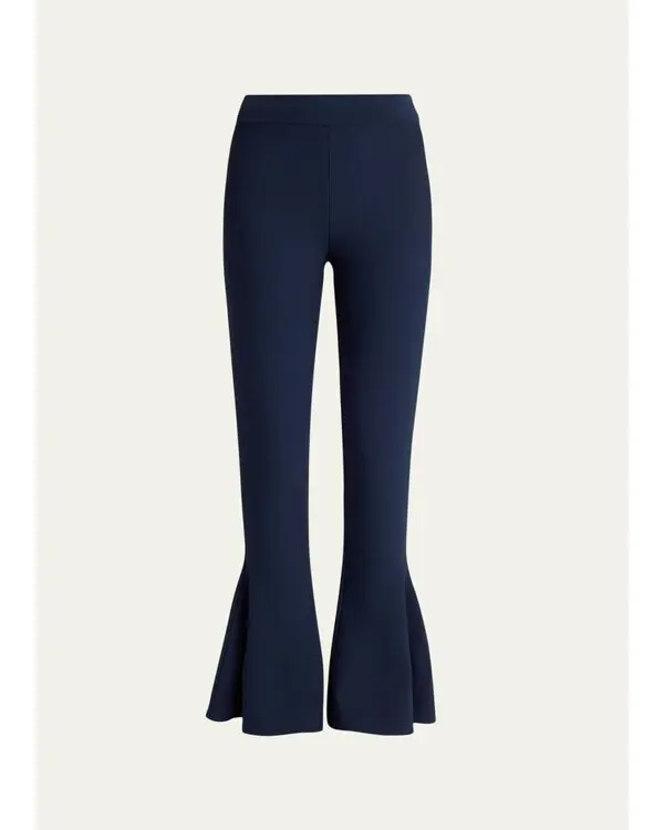 Stella McCartney Compact Knit Peplum Flare Pants