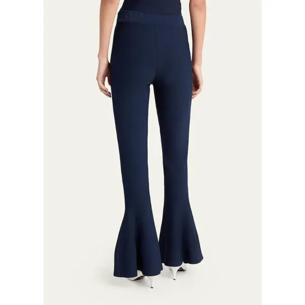 Stella McCartney Compact Knit Peplum Flare Pants