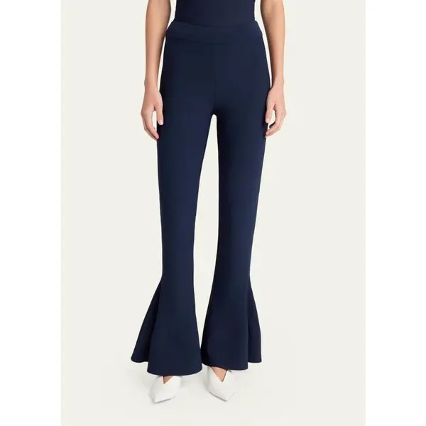 Stella McCartney Compact Knit Peplum Flare Pants