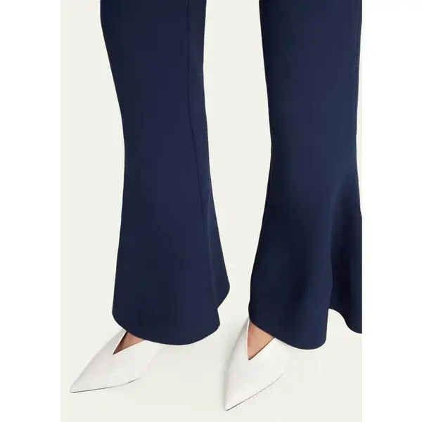 Stella McCartney Compact Knit Peplum Flare Pants