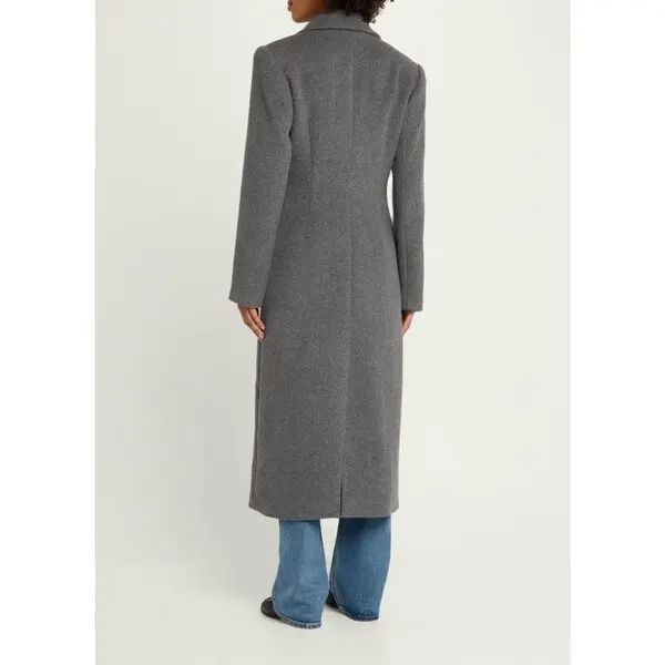 TOCCIN Boston Sculpted Peak-lapel Wool Coat