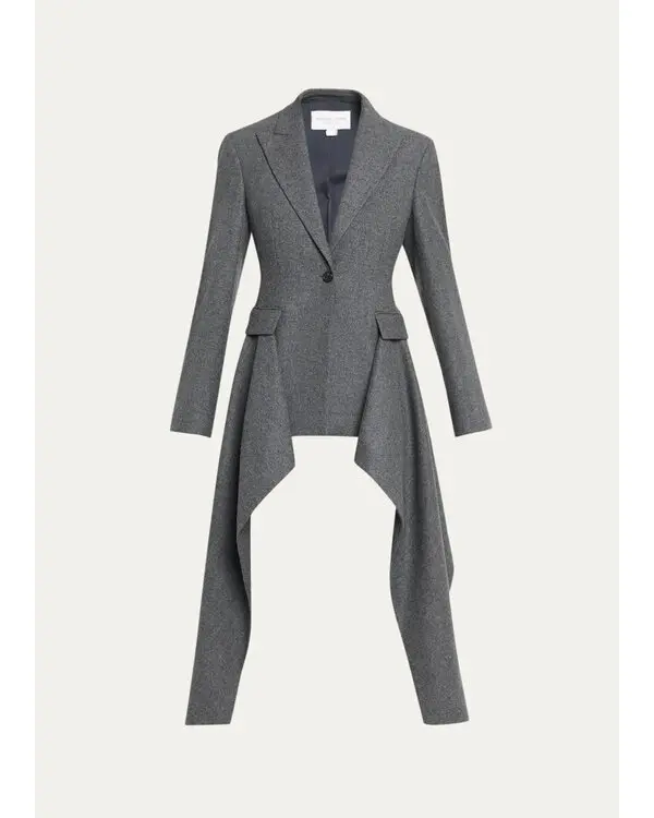 Michael Kors Draped Single-button Wool Blazer