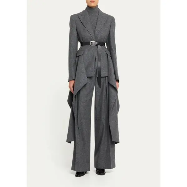 Michael Kors Draped Single-button Wool Blazer