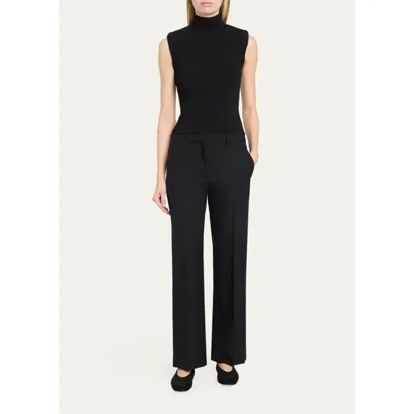 TOCCIN Diala Sleeveless Mock-neck Knit Top - Jet