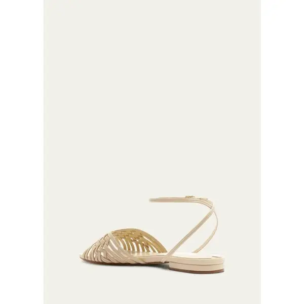 ALEXANDRE BIRMAN Lilian Leather Flat Sandals