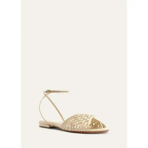 ALEXANDRE BIRMAN Lilian Leather Flat Sandals