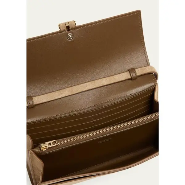TOM FORD Suede Hanging T Crossbody Wallet - Amphora