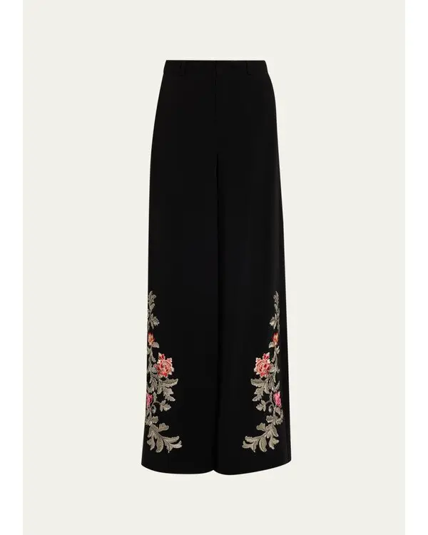 Cinq À Sept Rococo Embroidered Pants