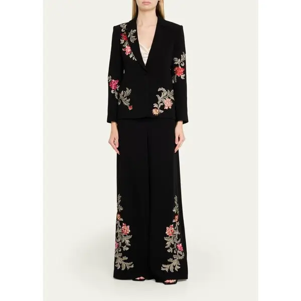 Cinq À Sept Rococo Embroidered Pants