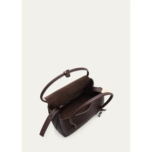 TOM FORD Eclipse Medium Leather Shoulder Bag - Chocolate