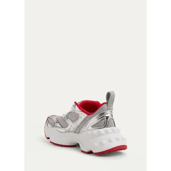 CHRISTIAN LOUBOUTIN So Flo Mesh & Metallic Leather Runner Sneakers