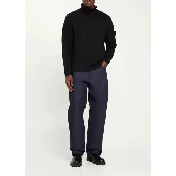 Stone Island Cotton Ribbed Turtleneck Sweater