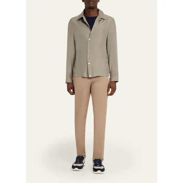 Brunello Cucinelli Silk Blend Snap-front Shirt Jacket