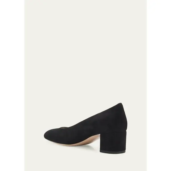 GIANVITO ROSSI 45mm Piper Suede Pointed-toe Pumps - Nero