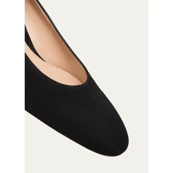 GIANVITO ROSSI 45mm Piper Suede Pointed-toe Pumps - Nero