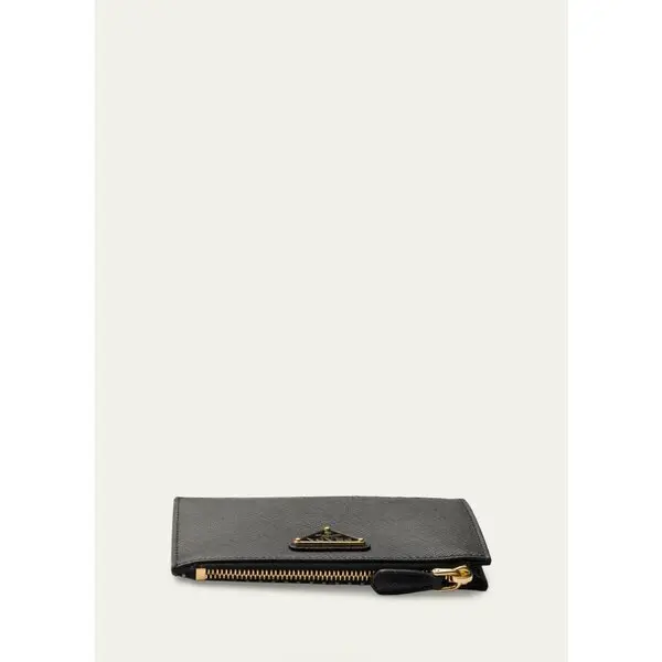 Prada Lips-print Saffiano Leather Card Holder