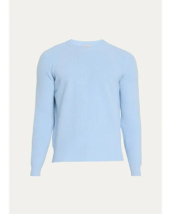Fioroni Cashmere Rib-knit Sweater - Blue Multi