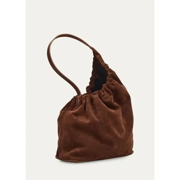 AESTHER EKME Demi Lune Cloud Leather Shoulder Bag - Suede Coco