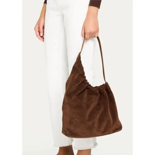 AESTHER EKME Demi Lune Cloud Leather Shoulder Bag - Suede Coco