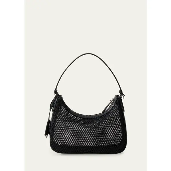 Prada Re-edition 2005 Leather-trim Mesh Top-handle Bag