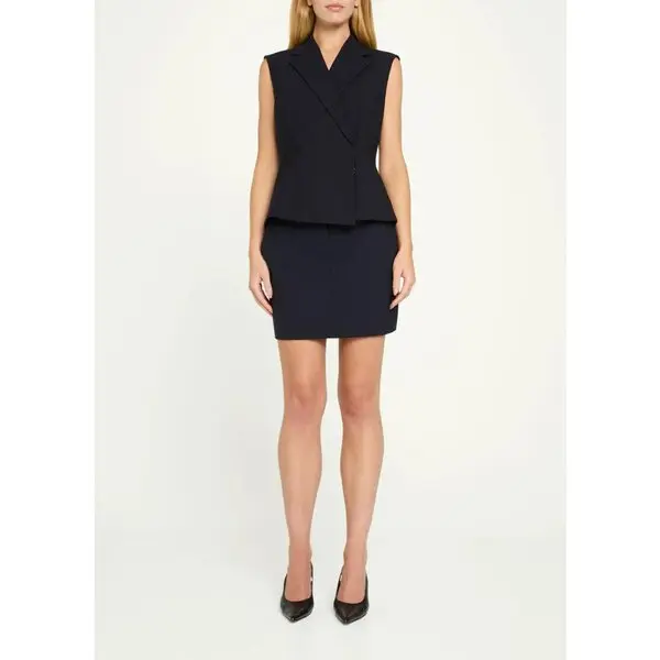 Theory Hourglass Asymmetric Vest - Deep Navy
