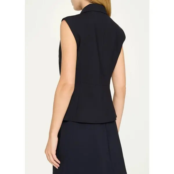 Theory Hourglass Asymmetric Vest - Deep Navy