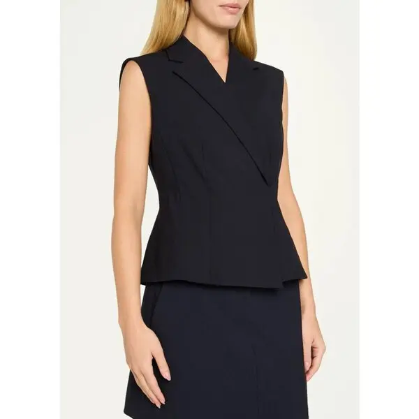 Theory Hourglass Asymmetric Vest - Deep Navy