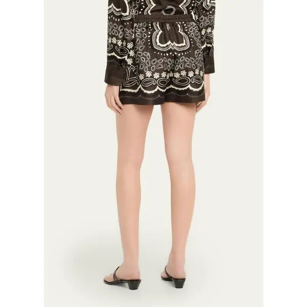 NILI LOTAN Frances Silk Shorts