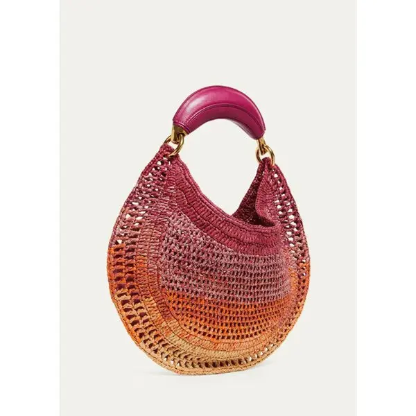Chloé Ombre Banana Tote Bag In Viscose Raffia