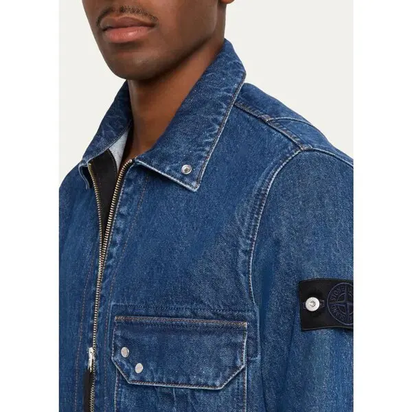 Stone Island Denim Full-zip Overshirt