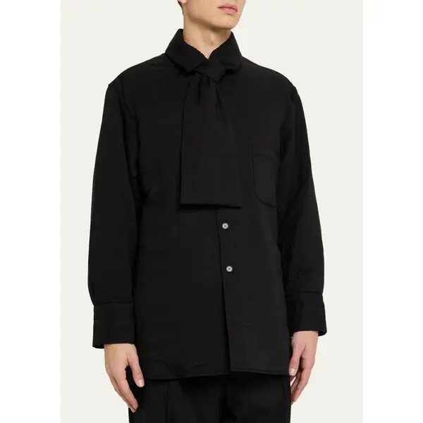 Yohji Yamamoto Cellulose Lawn Stole Detail Padded Shirt