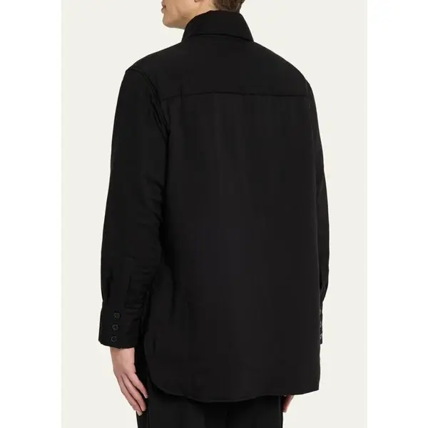Yohji Yamamoto Cellulose Lawn Stole Detail Padded Shirt