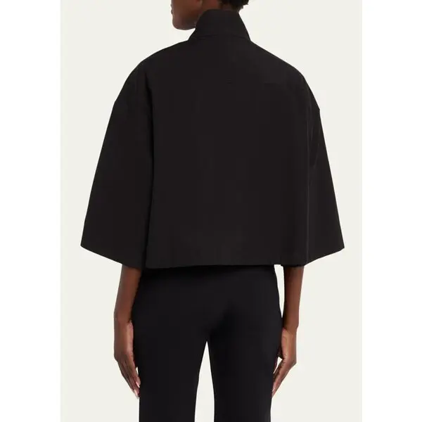 Lafayette 148 New York Boxy Cropped Cotton Jacket
